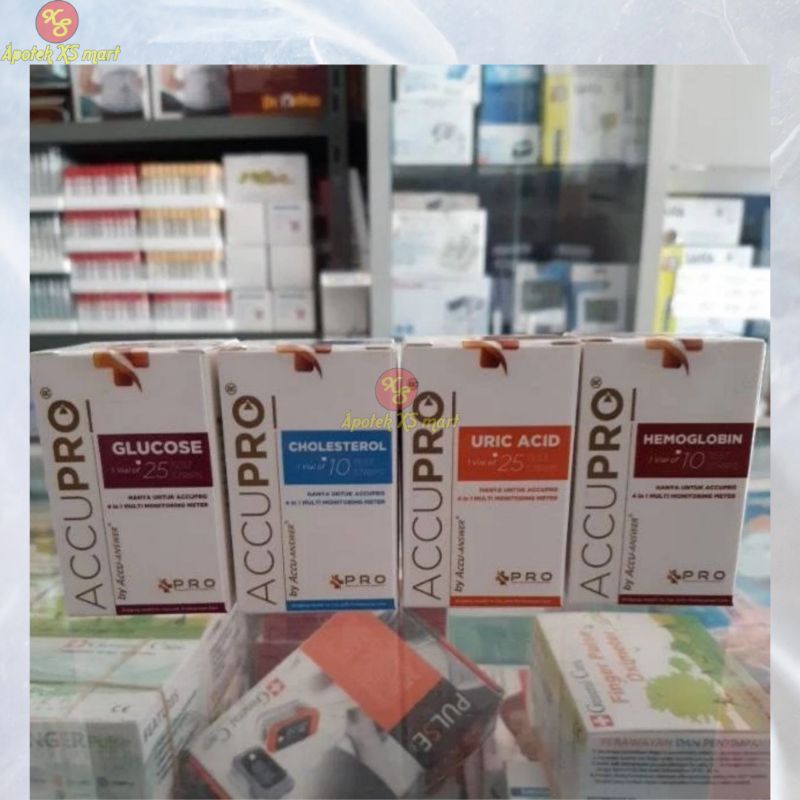 Jual ACCUPRO STRIP UNTUK CEK GLUCOSE ASAM URAT KOLESTEROL HEMOGLOBIN ...