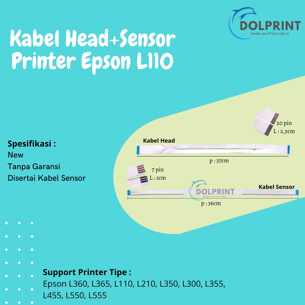 Jual Kabel Head Plus Sensor Epson L110 L210 L300 L350 L360 Kabel Head ...