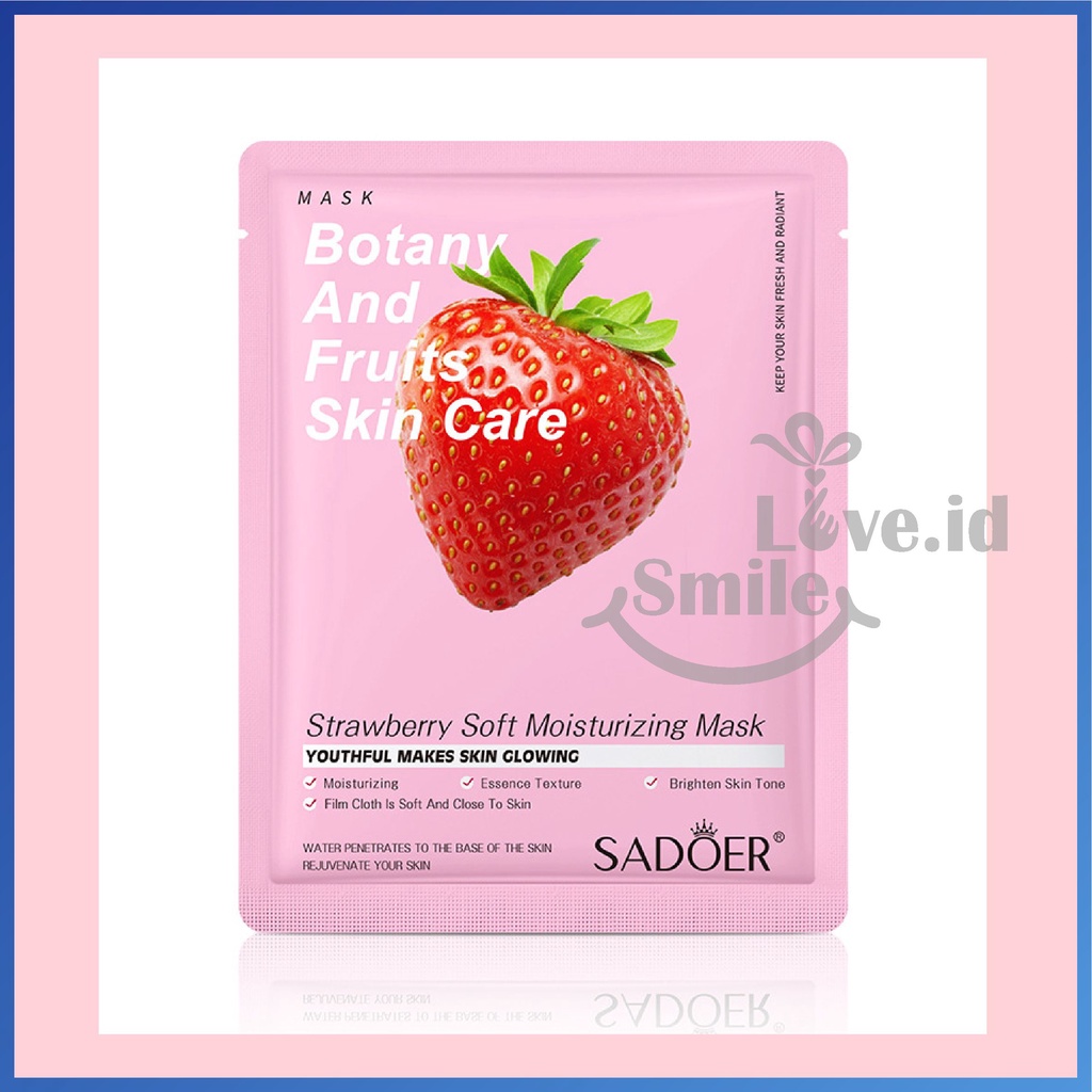 Jual Promo 3.3 SALE SADOER Sheet Mask Korea Masker Wajah Natural Facial Plant Mask Series ...
