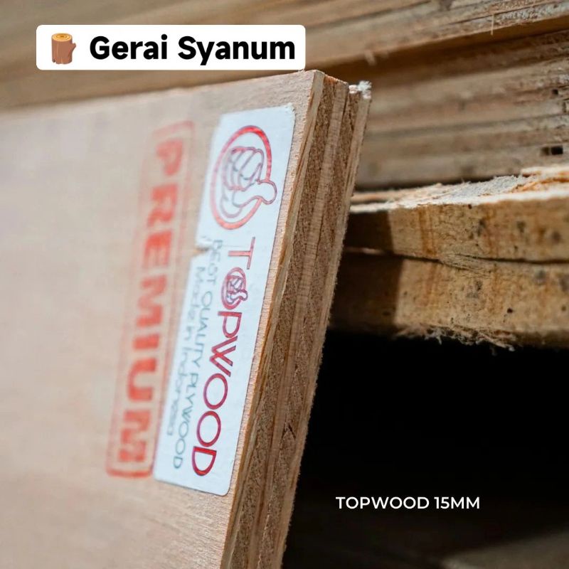 Jual 60x120cm 15mm triplek halus papan kayu rak dinding meja kursi ...