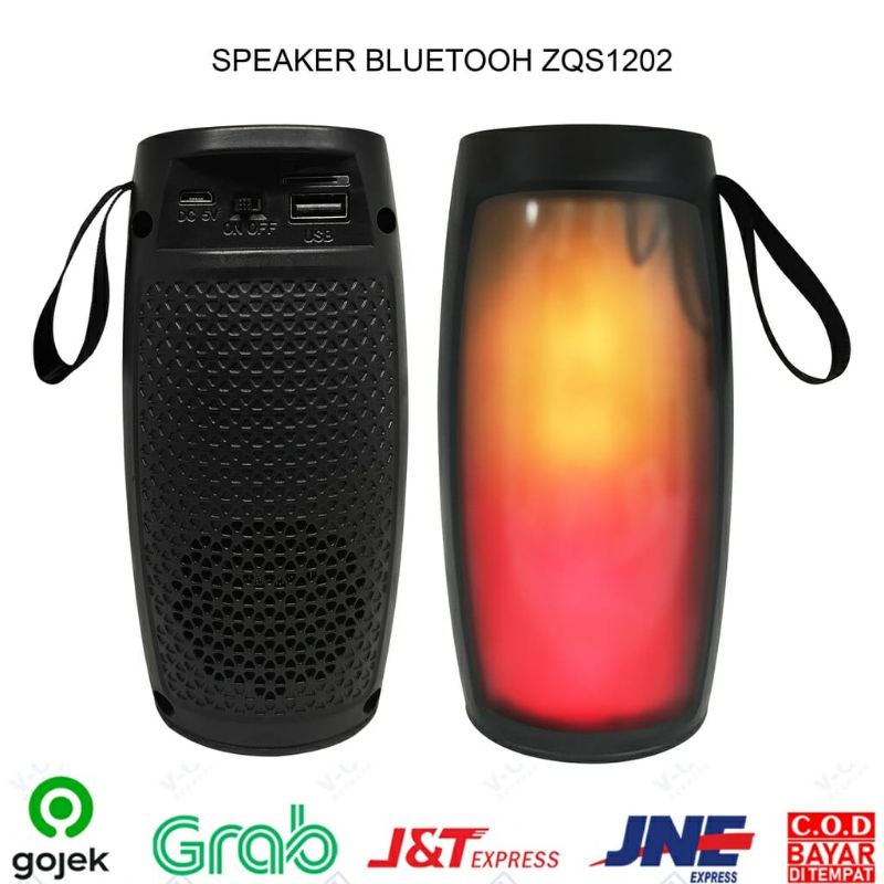 Jual Speaker Bluetooth ZQS1202 SPEAKER WIRELESS PORTABLE LED RR41 ...