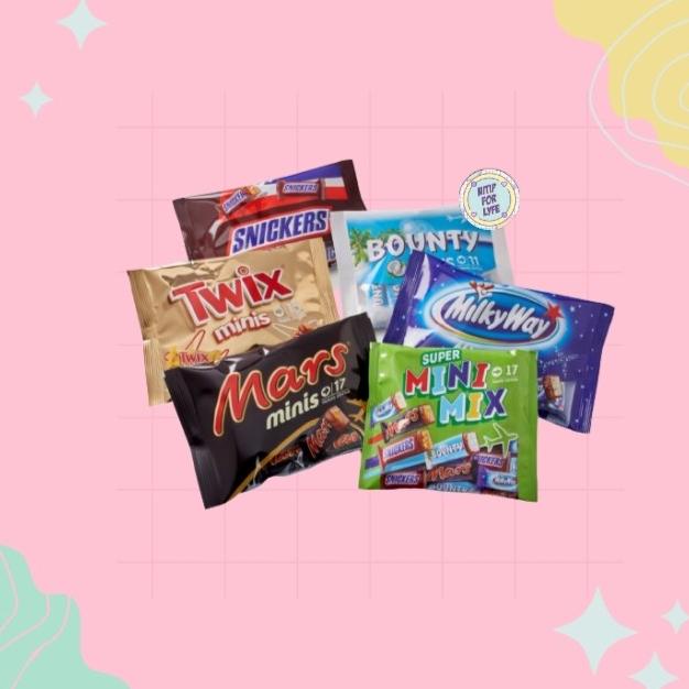 Jual MARS/MILKYWAY/TWIX/BOUNTY/SNICKERS Minis Chocolate 333 gr | Shopee ...