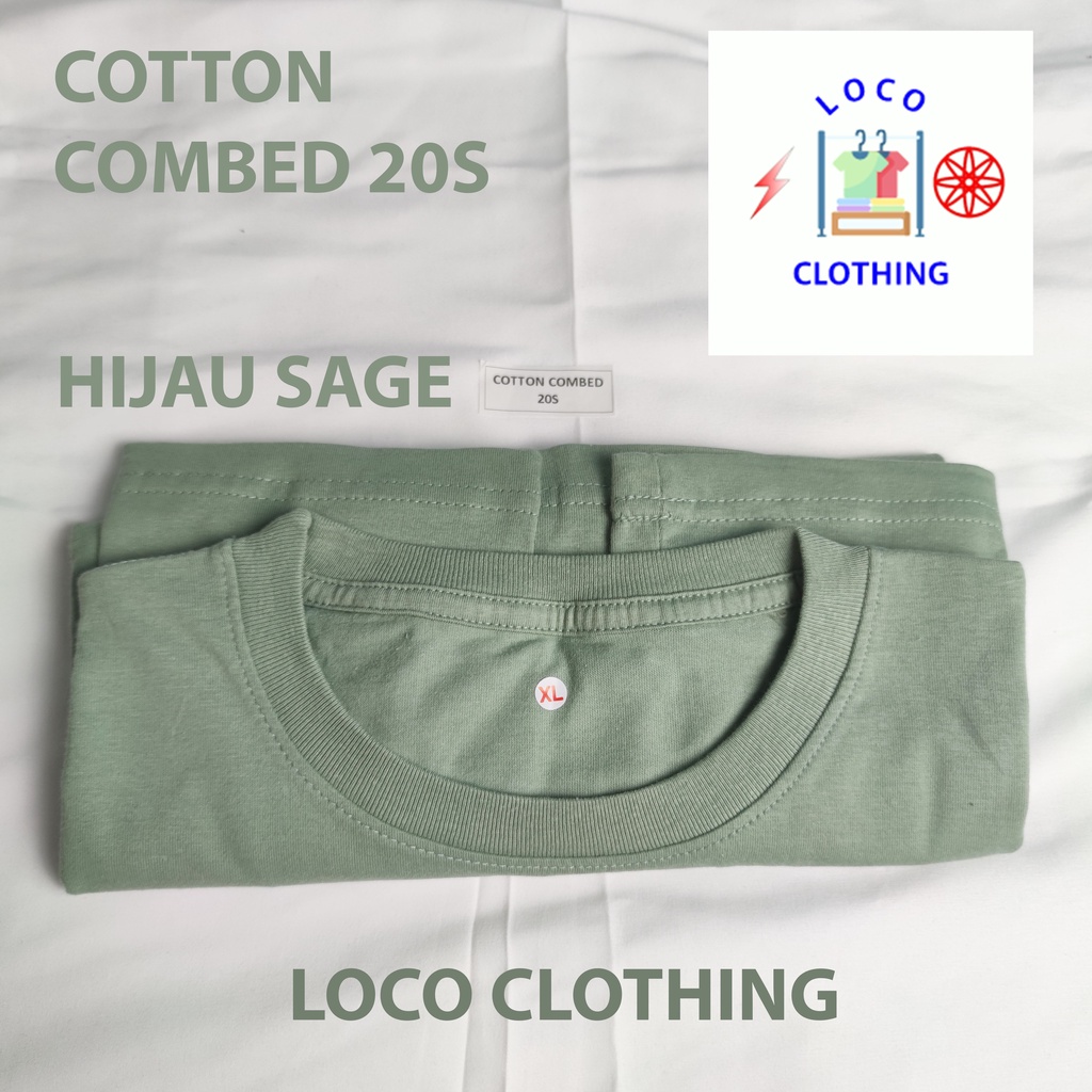 Jual LOCO - KAOS POLOS 100% COTTON COMBED 20S PREMIUM - S-XXL | KATUN ...