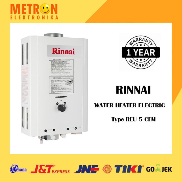 Jual RINNAI PEMANAS AIR REU - 5CFM WATER HEATER GAS REU 5CFM | Shopee Indonesia