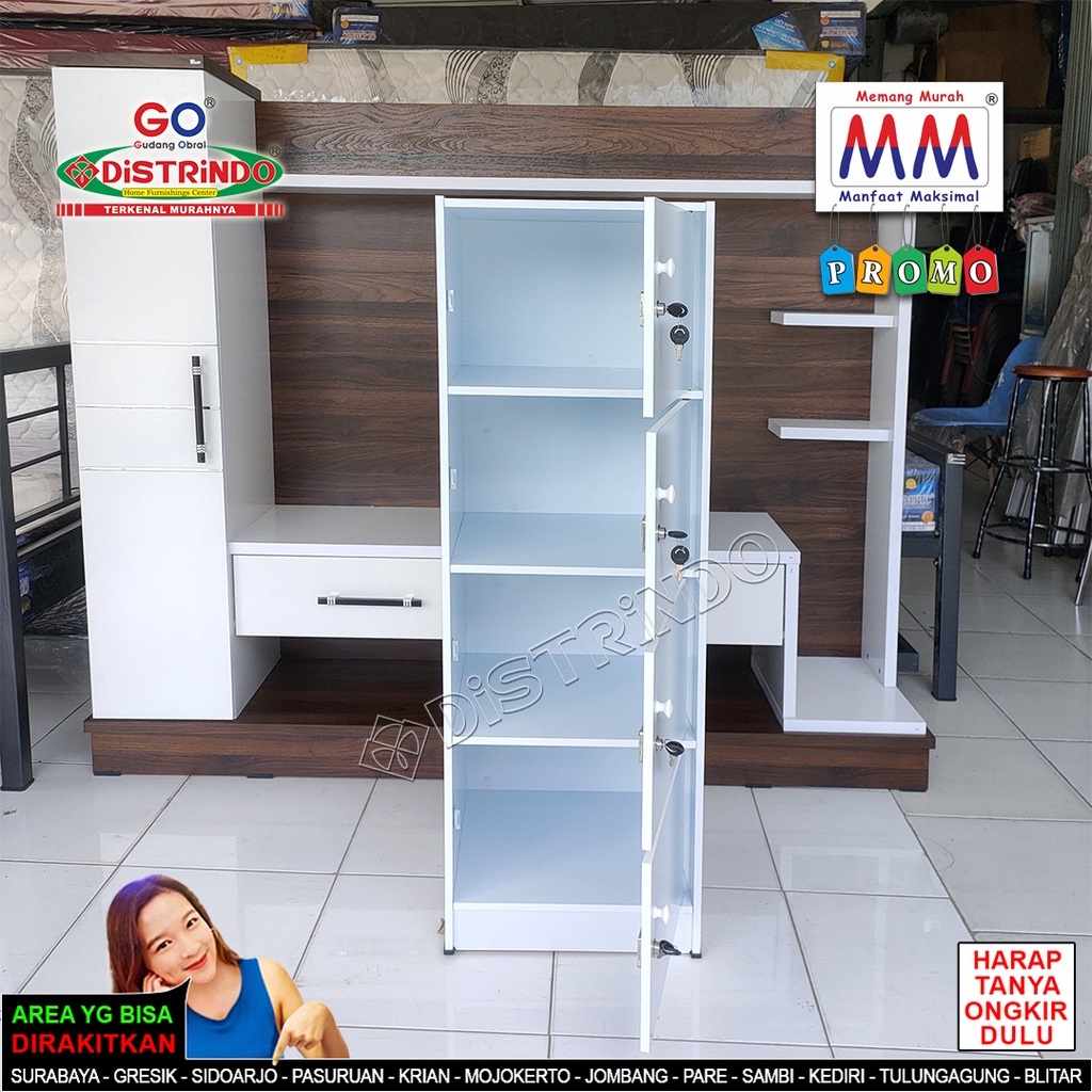 Jual Lemari Rak Susun Serbaguna Full Kunci Kualitas Halus Papan Tebal ...