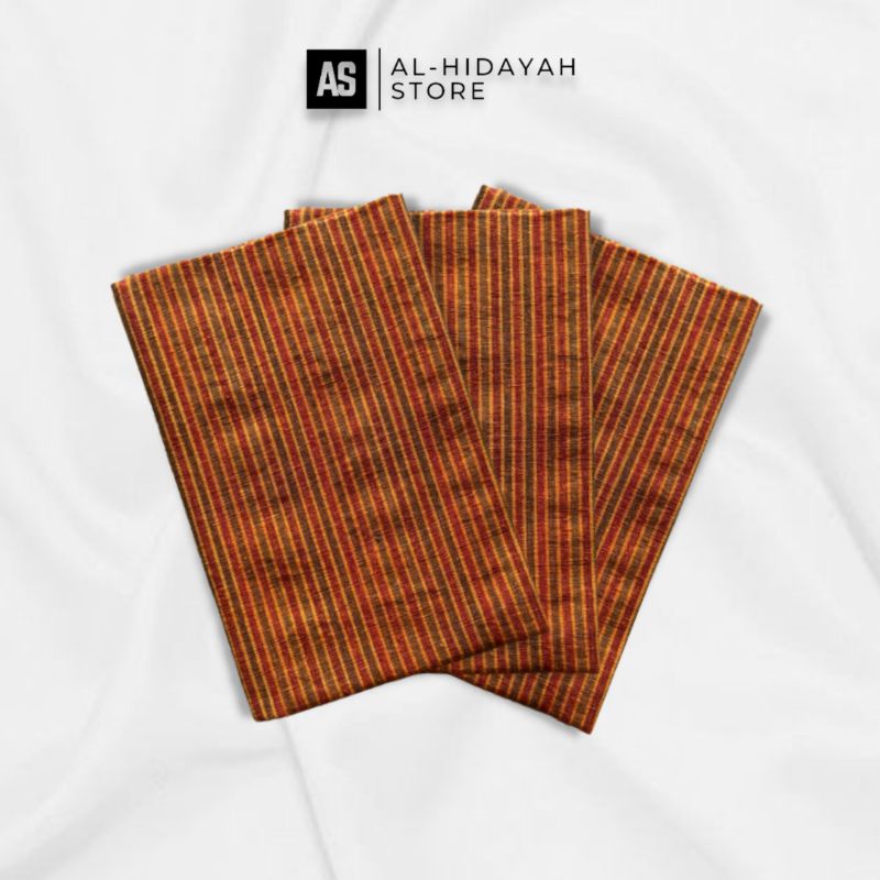 Jual Kain Tenun Lurik Kain Polos Meteran Warna Orange | Shopee Indonesia
