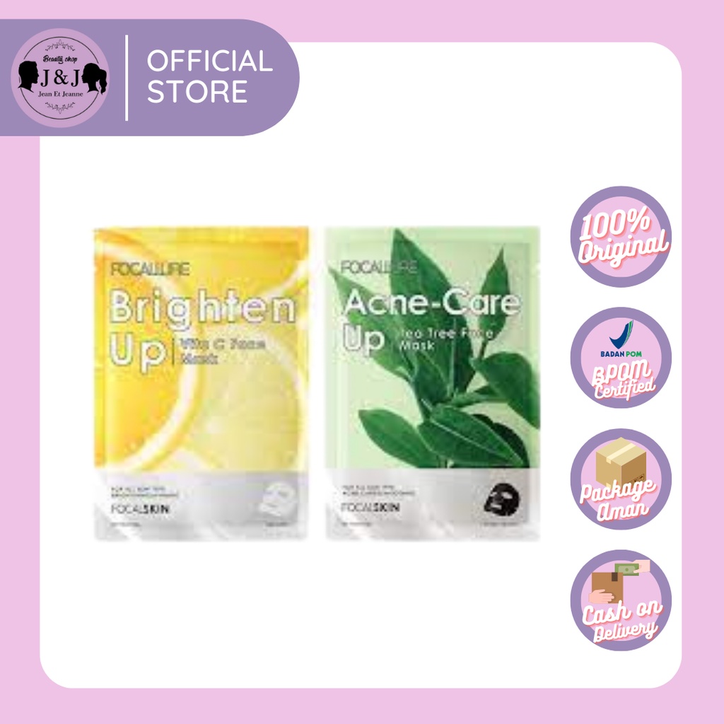 Jual FOCALLURE BRIGHTEN UP , ACNE CARE SHEET MASK | Shopee Indonesia