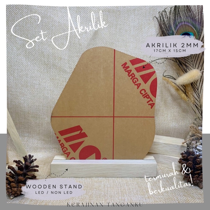 Jual (TERMURAH) 1set akrilik stand led 1set akrilik penyangga led 1set ...
