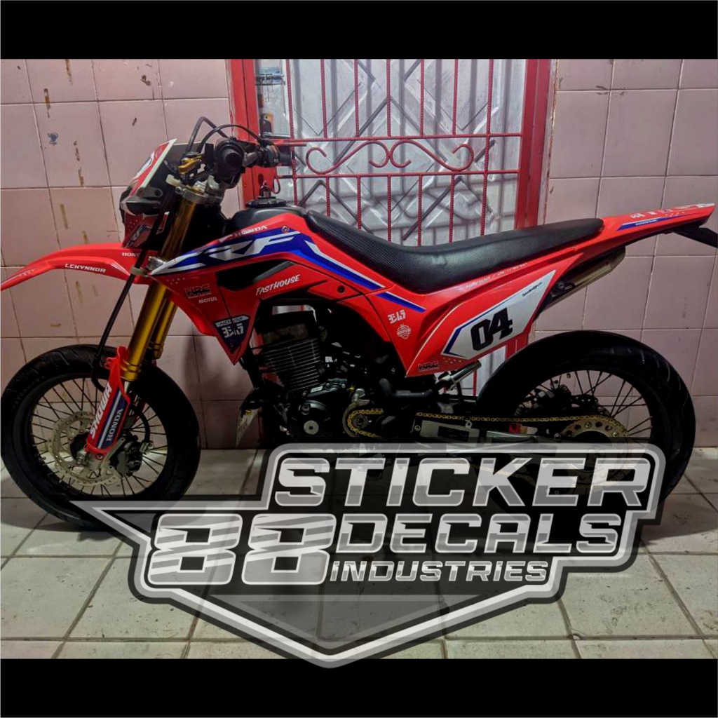 Jual DECAL CRF 150 L FULL BODY warna merah super glosy / doff | Shopee ...
