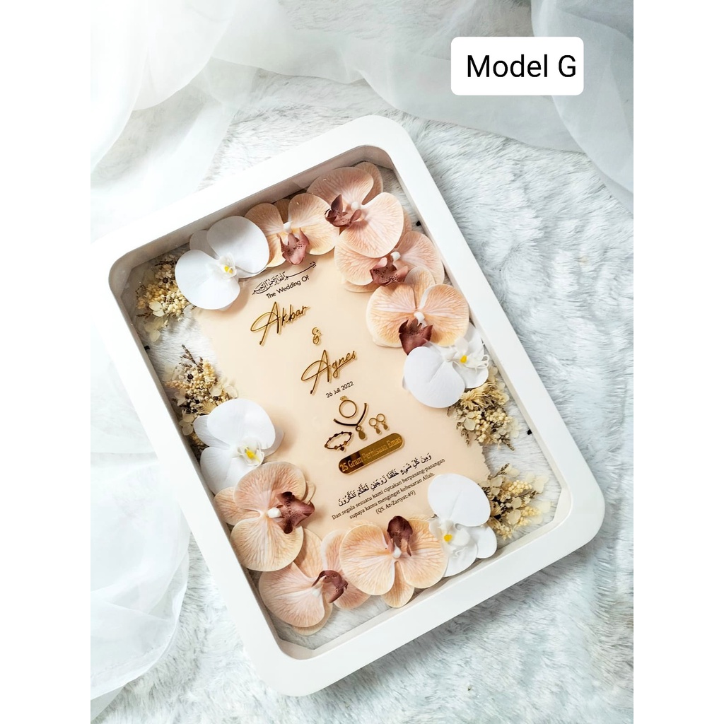Jual [FULL BUNGA 25x35 CM] INCLUDE HIASAN BUNGA Frame Mahar ASKARA ...