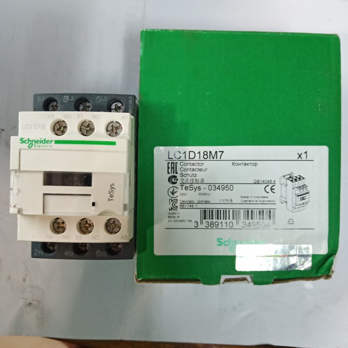 Jual Komponen Listrik Contactor Kontaktor Schneider Lc1D18M7 220V ...