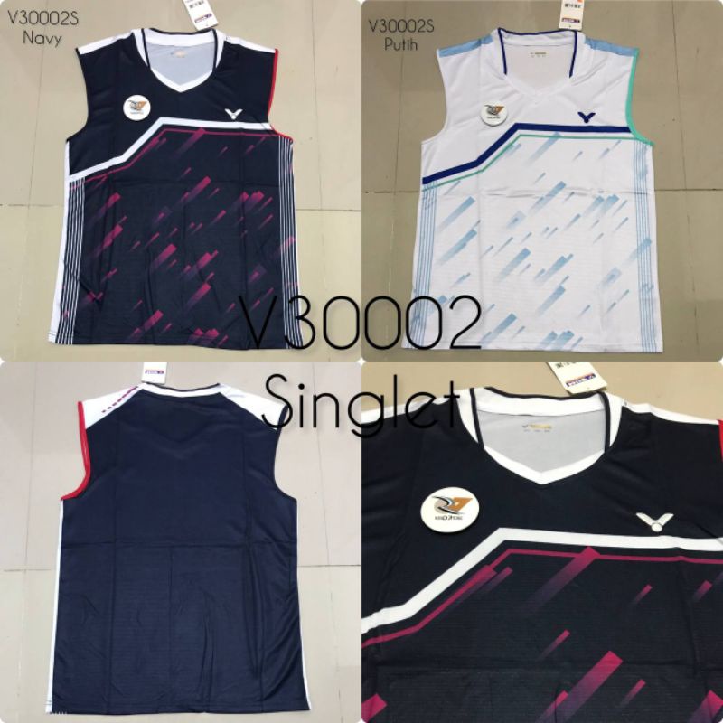 Jual V30002s KAOS BADMINTON SINGLET VICTOR IMPORT BAJU BULU TANGKIS ...