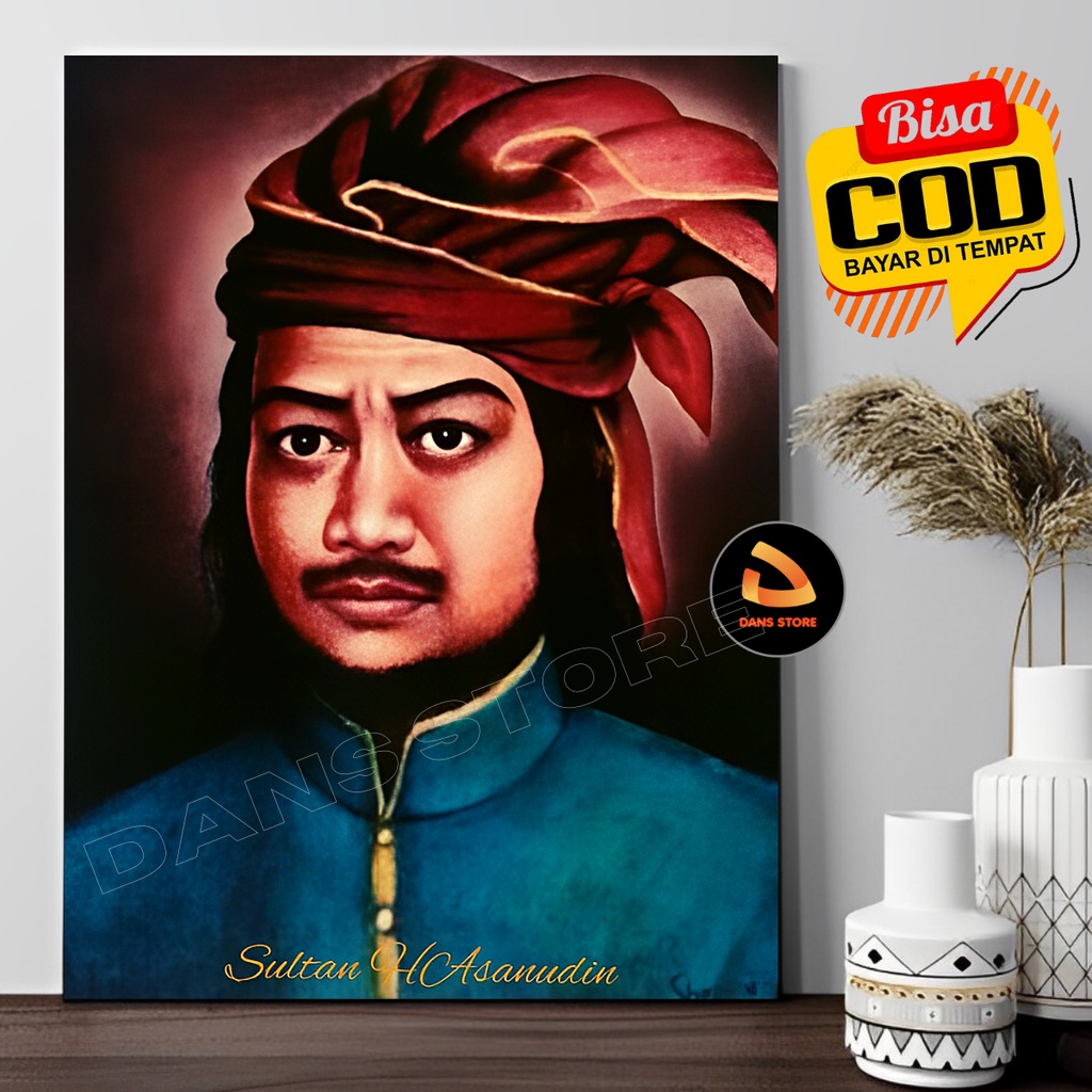 Jual Pahlawan Nasional Poster Lukisan Sultan Hasanudin Hiasan Dinding ...