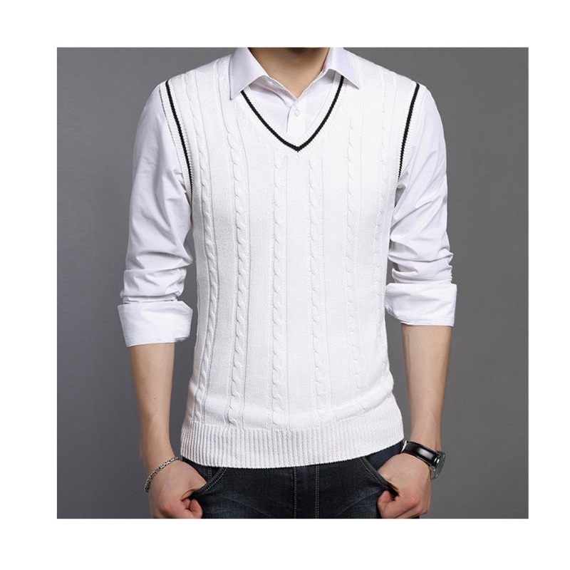 Jual SN - VEST CABLE WOLL PREMIUM / Rompi Rajut pria tali kepang ...