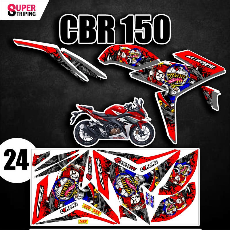 Jual STICKER CBR 150 FACELIFT Varian 24 - Tahun 2016 2017 2018 Desain ...