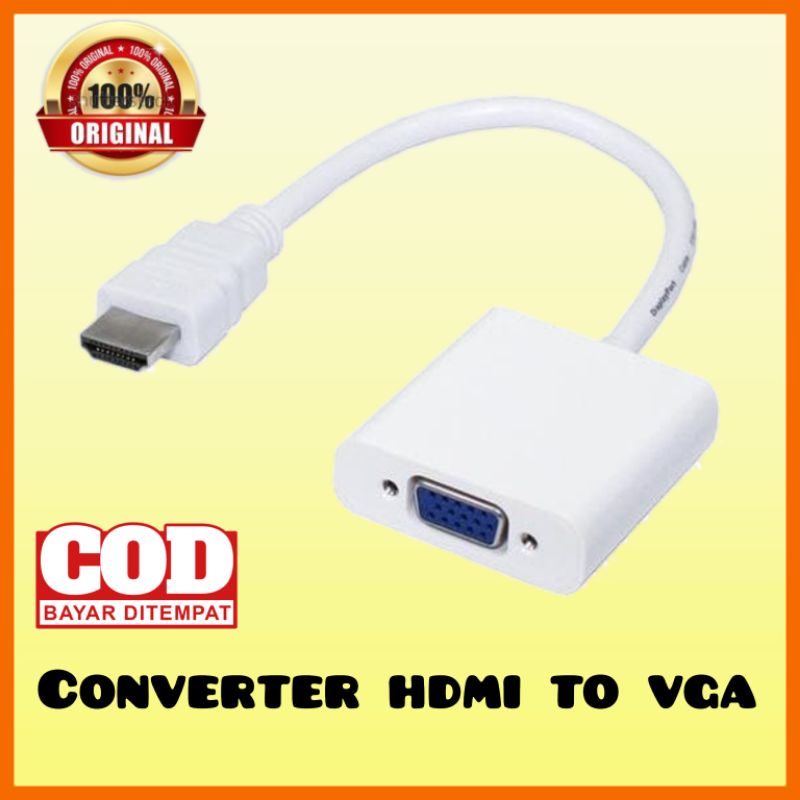 Jual HDMI TO VGA/CONVERTER HDMI TO VGA UNTUK LAPTOP KE PROYEKTOR ...