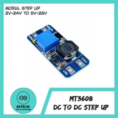 Jual MT3608 DC-DC 2A Step Up Boost Converter Module Mini Power Booster | Shopee Indonesia
