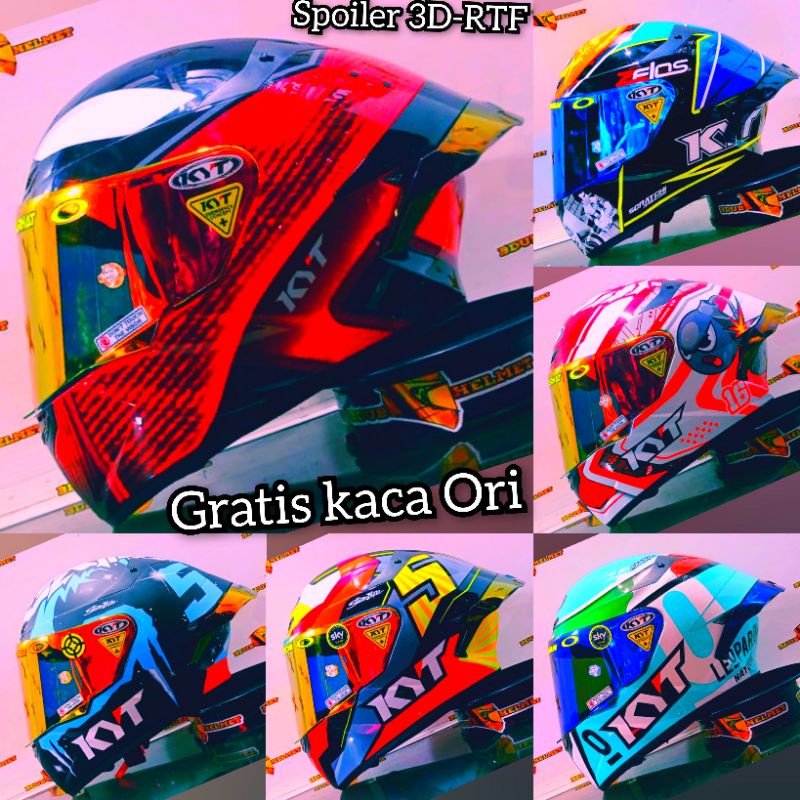 Jual Helm full face kyt tt course motif captain Amerika Venom carnage thor deadpool spiderman ...