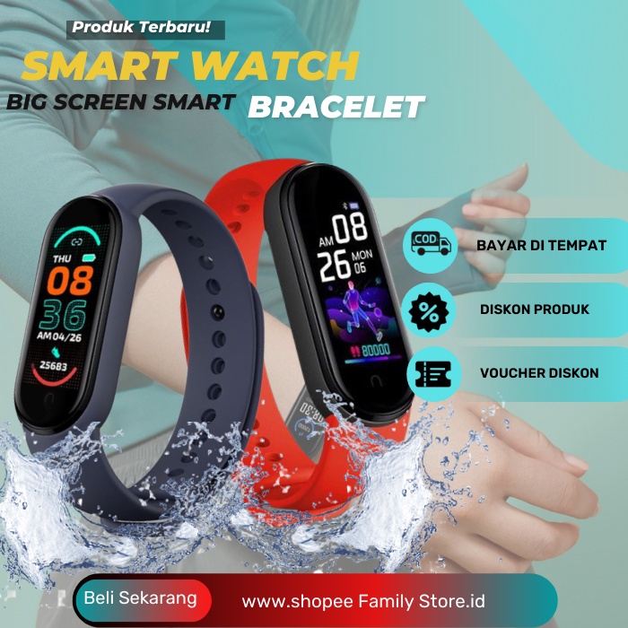 Jual Jam Tangan Smartwatch M5 Fashion Pria Wanita Smart Watch Digital Sport Jam Tangan Couple ...