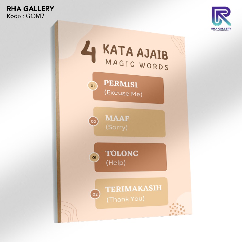 Jual RHA GALLERY Hiasan Dinding 4 Kata Ajaib Permisi Tolong Maaf ... Jual RHA GALLERY Hiasan Dinding 4 Kata Ajaib Permisi Tolong Maaf ...