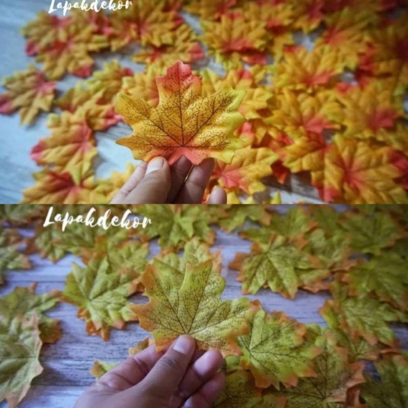 Jual 10 pcs Props fotografi daun maple daun maple artificial craft ...