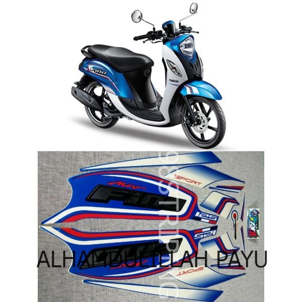 Jual STIKER STRIPING MIO FINO BIRU TAHUN 2016 LIS STANDAR ORI YAMAHA ...