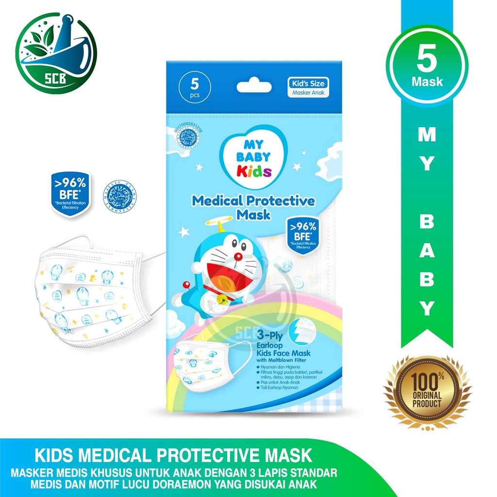 Jual MY Baby Kids Medical Protective Sachet 5 Mask - Masker Medis Anak ...