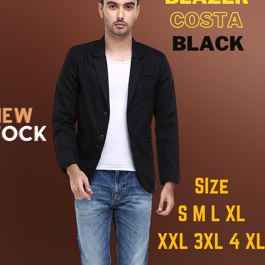 Jual COD | TD4 | Jas Blazer Pria Hitam Slimfit Tersedia Jumbo Size ...