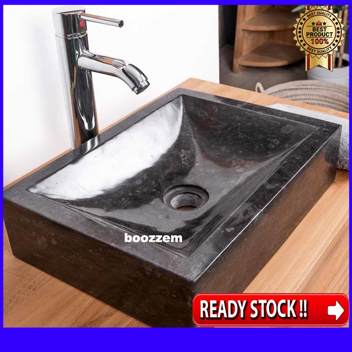 Jual wastafel marmer hitam black marble 40 x30cm | Shopee Indonesia