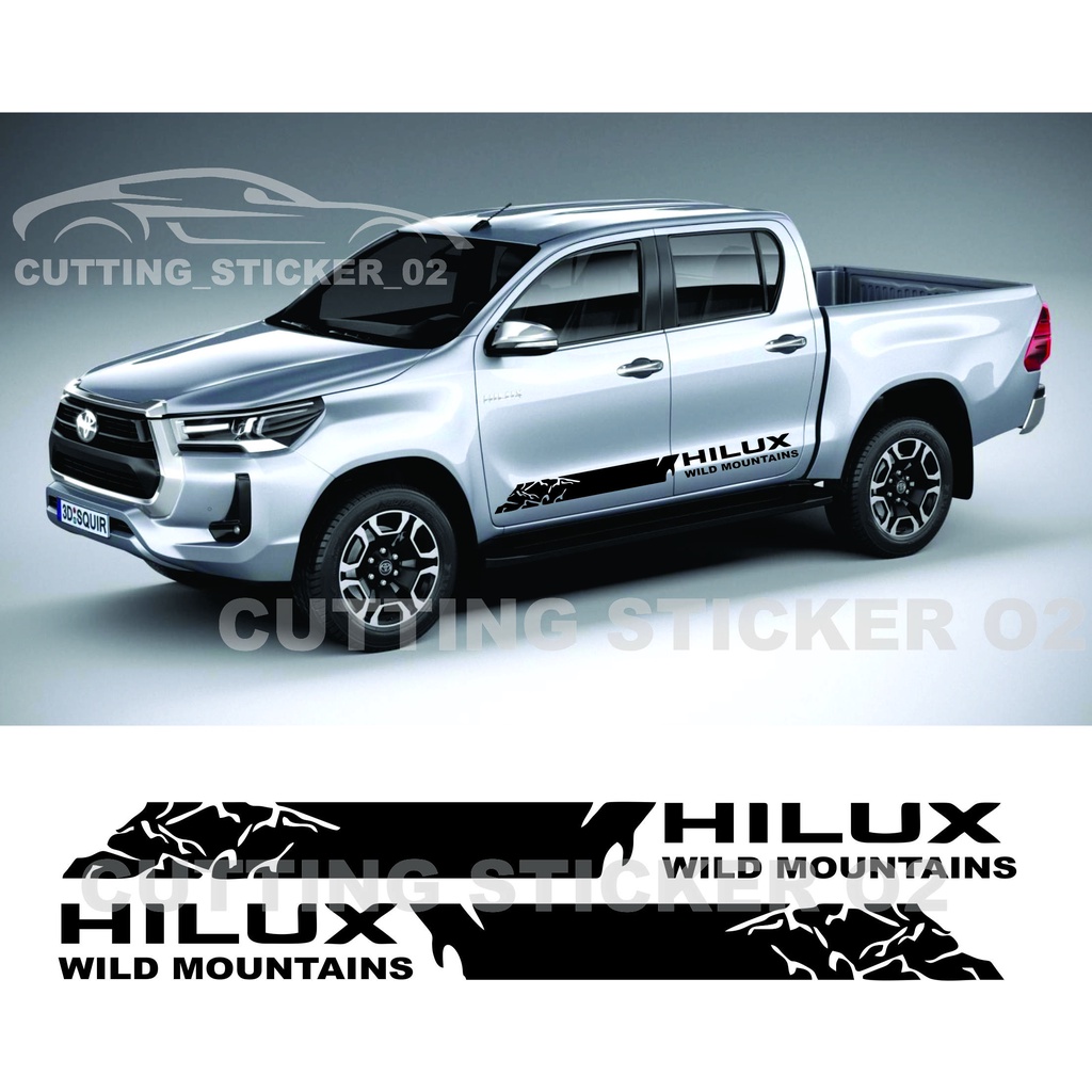 Jual Promo sticker hilux stiker hilux sticker mobil toyota hilux side ...