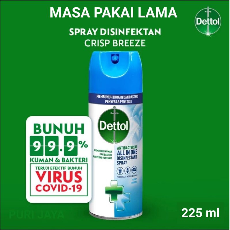 Jual Dettol Disinfektan Spray 225ml Disinfectant Anti-bacterial 225 ml ...