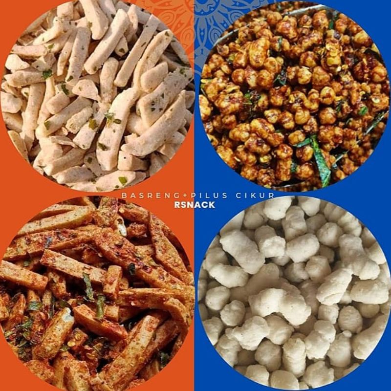 Jual 1kg cemilan basreng viral mix pilus kencur (250gr x 4) | Shopee ...