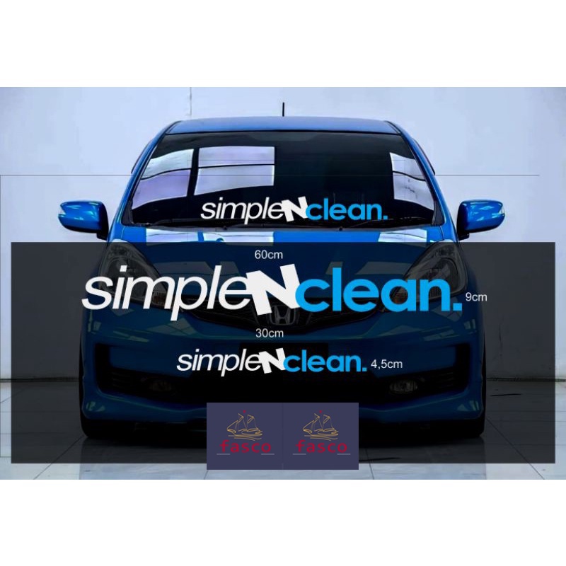 Jual stiker kaca mobil stiker simple N clean.simple N clean windshield ...