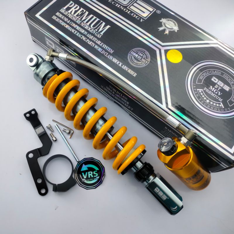 Jual shock tabung pisah KLX 150, CRF 150 monoshock DBS-922 premium klik rebound fungsi skok ...