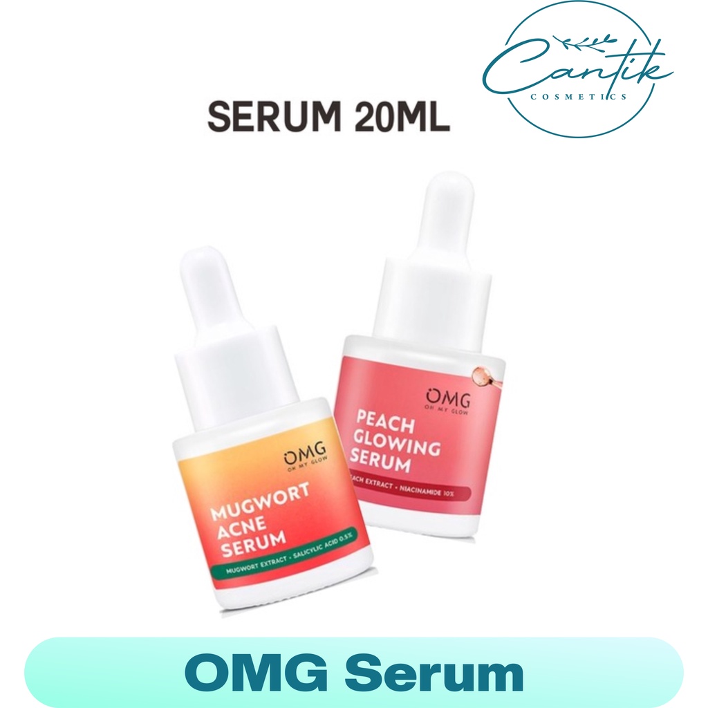 Jual OMG OH MY GLOW PEACH /MUGWORT ACNE /GLOWING SERUM 20ML | Shopee Indonesia