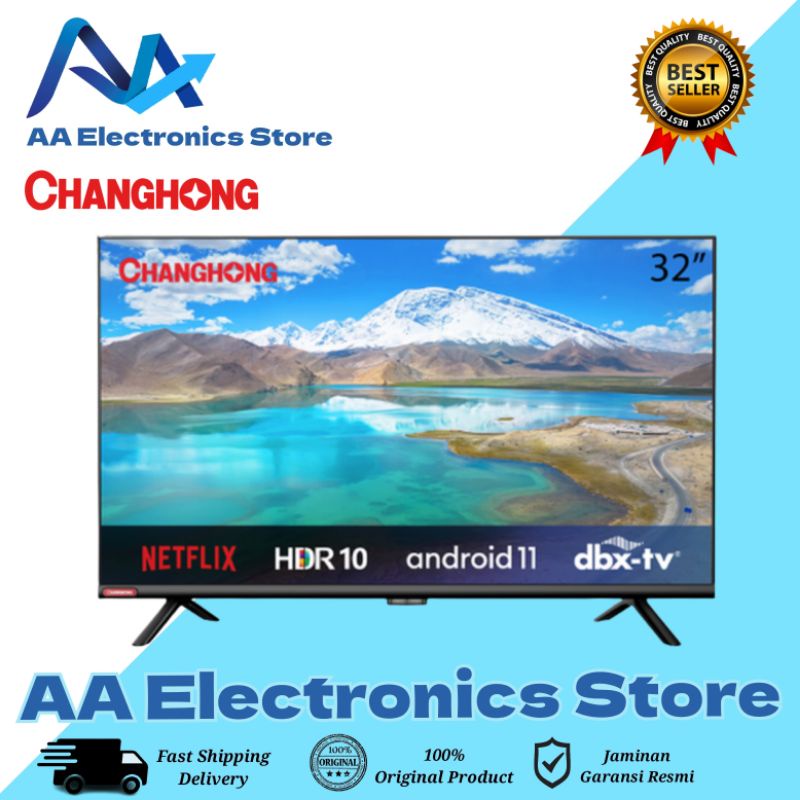 Jual CHANGHONG L32G7N LED TV 32 INCH SMART ANDROID TV 11 DIGITAL TV | Shopee Indonesia