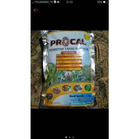 Jual PROCAL 1 kg, produk PERTANI, pembenah tanah plus humic acid ...