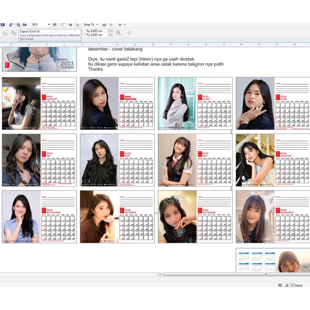 Jual Kalender Meja JKT48 2025 Desain Bebas bisa ganti member | Shopee ...