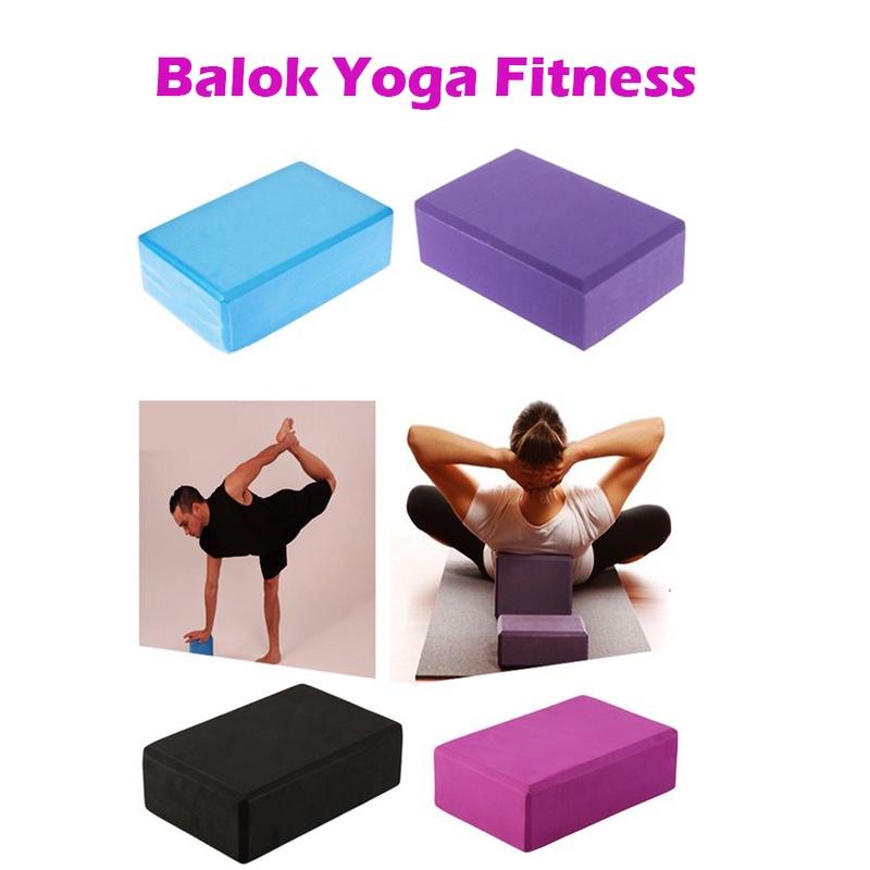 Jual Yoga Balok Alat Fitnes Yoga Blok Prick Pilates EVA Brick Foam ...