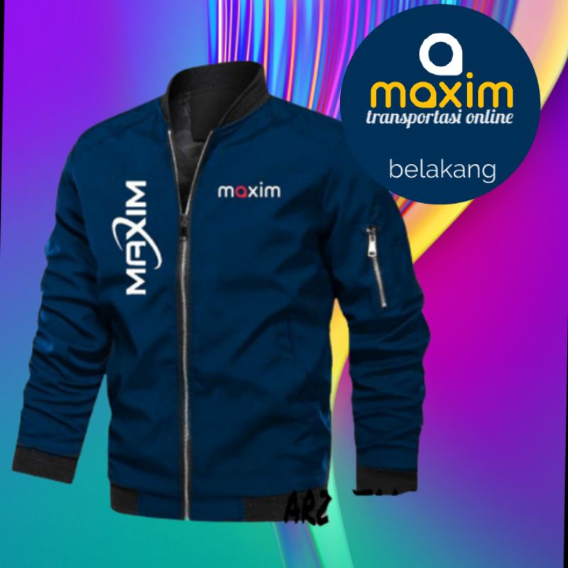 Jual JAKET BOMBER MAXIM/JAKET DRIVER MAXIM/JAKET MAXIM | Shopee Indonesia
