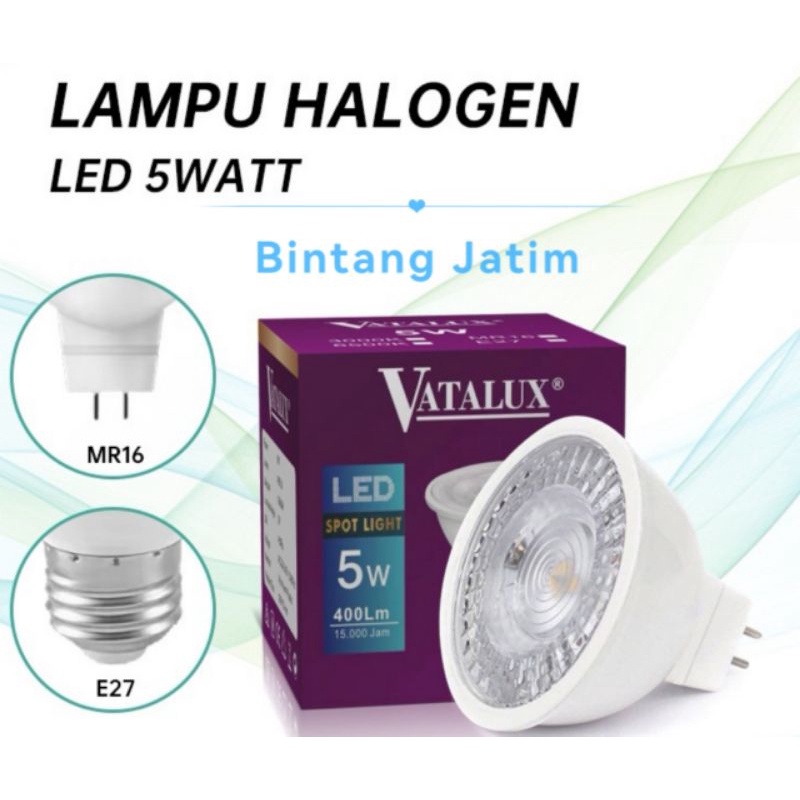 Jual Lampu Halogen Led 5Watt Spotlight Spot MR16 E27 Tusuk | Shopee ...