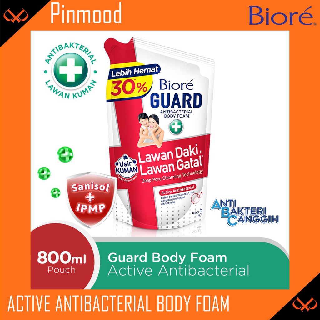 Jual BIORE GUARD BODY FOAM ACTIVE ANTIBACTERIAL [ 800 ML ] SABUN MANDI ...