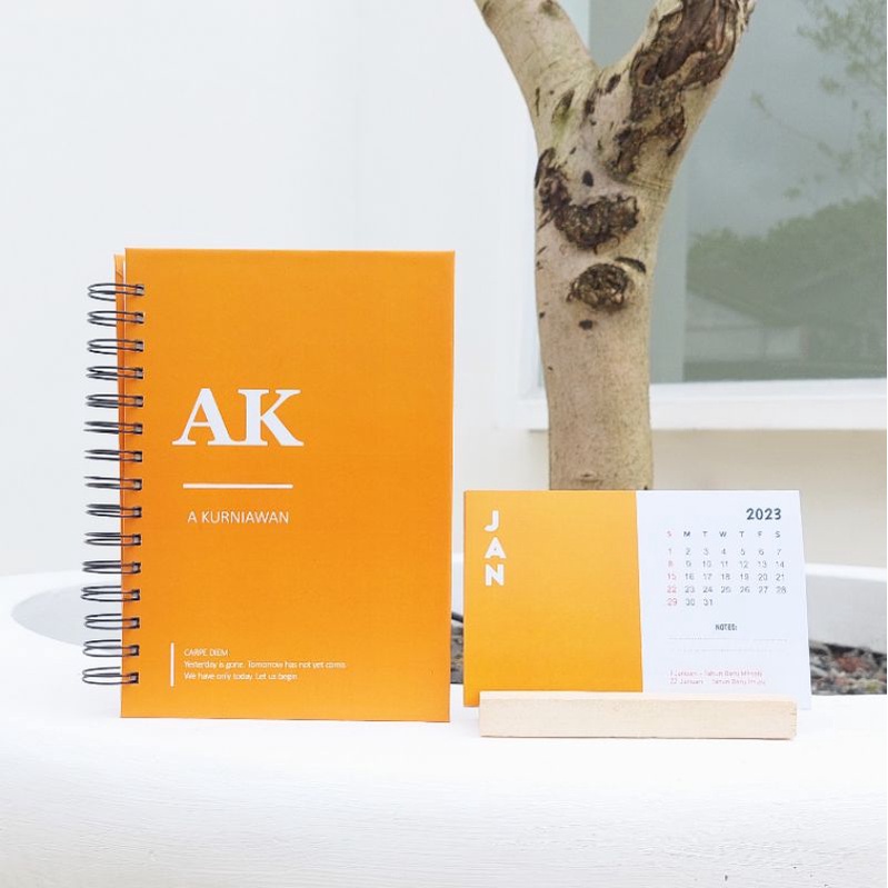 Jual Paket Minimalist Set / Notebook Hardcover Custom / Custom Note ...