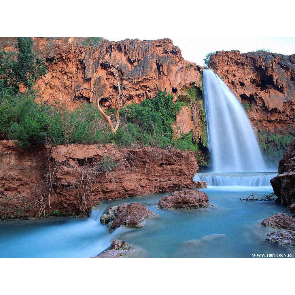 Jual Repro Digital Lukisan Gambar Foto Air Terjun Waterfall Money ...