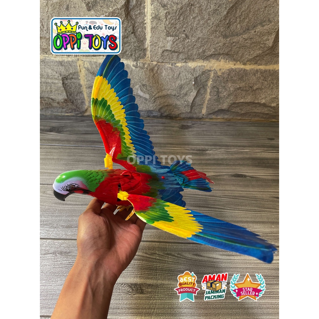 Jual [FREE BATERAI] Mainan Burung Gantung Terbang Kakatua - Flying Bird ...