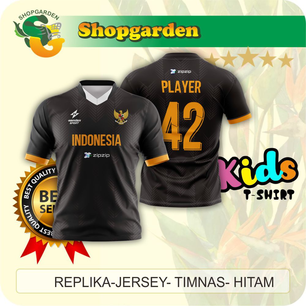 Jual Jersey Anak Kaos Jersey Bola Anak TIMNAS HITAM Kaos Jersey Premium ...