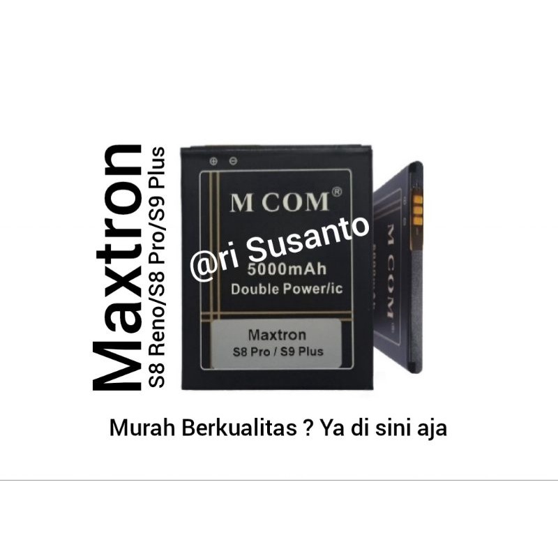 Jual Baterai MCOM for Maxtron S8 Reno Double Power 5000mAh batere batre batrai battery | Shopee ...