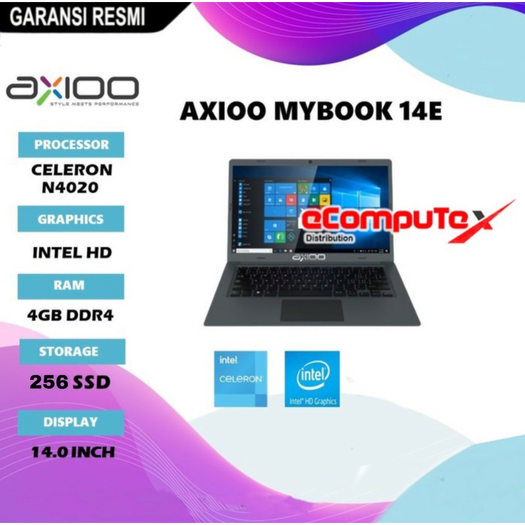 Jual NOTEBOOK AXIOO MYBOOK 14E INTEL CELERON N 4020 4GB 256GB SSD 14 ...