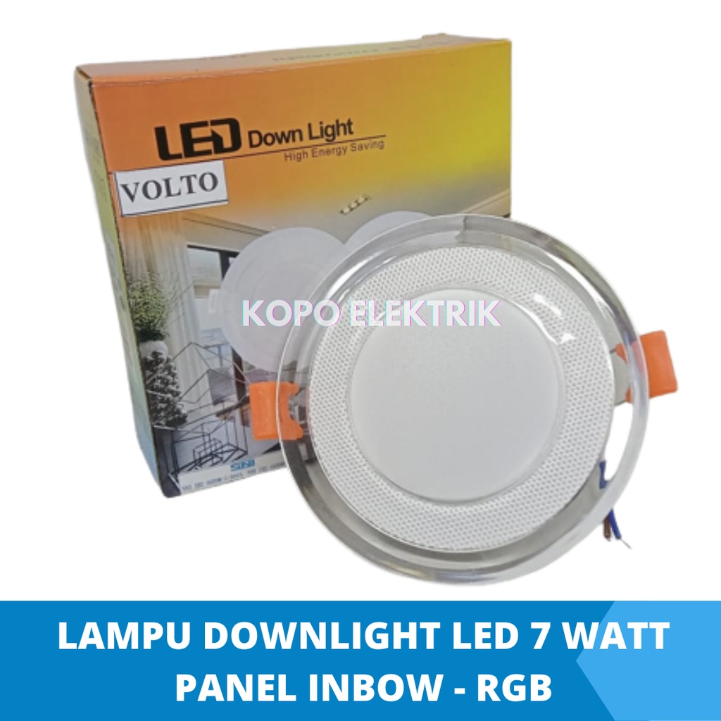 Jual Lampu Downlight LED 7 Watt Panel Inbow 7w RGB | Shopee Indonesia