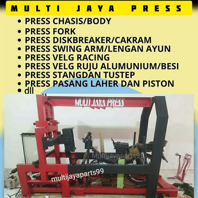 Jual Alat press motor multifungsi press rangka casis semua motor bisa ...